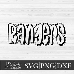 Rangers SVG Cut File, Rangers Mascot SVG, Dxf, and Png Digital Download ...