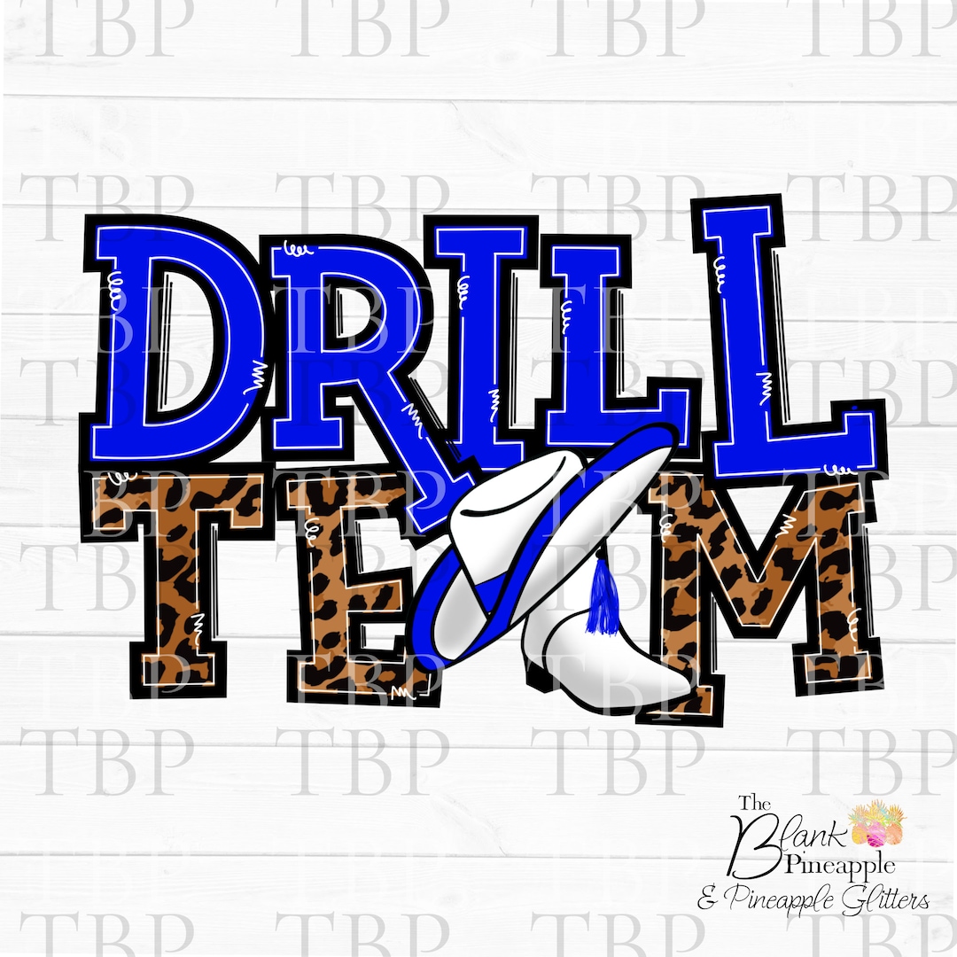 Drill Team Design PNG, Drill Team With Hat and Boots in Leopard and ...