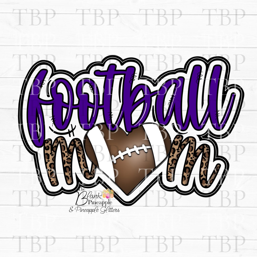 Football Design PNG, Purple Football Mom Design, Football Mom PNG ...