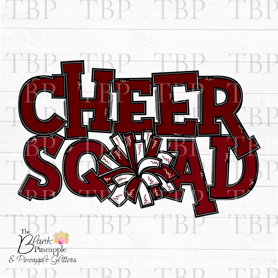 Cheer Design PNG, Cheer Squad Dark Red PNG Cheerleading Design, Cheer ...