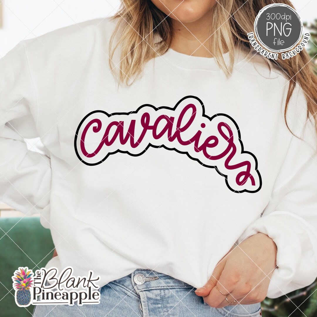 Cavaliers SVG Cut File, Outlined Cavaliers Mascot SVG, Dxf, and Png ...