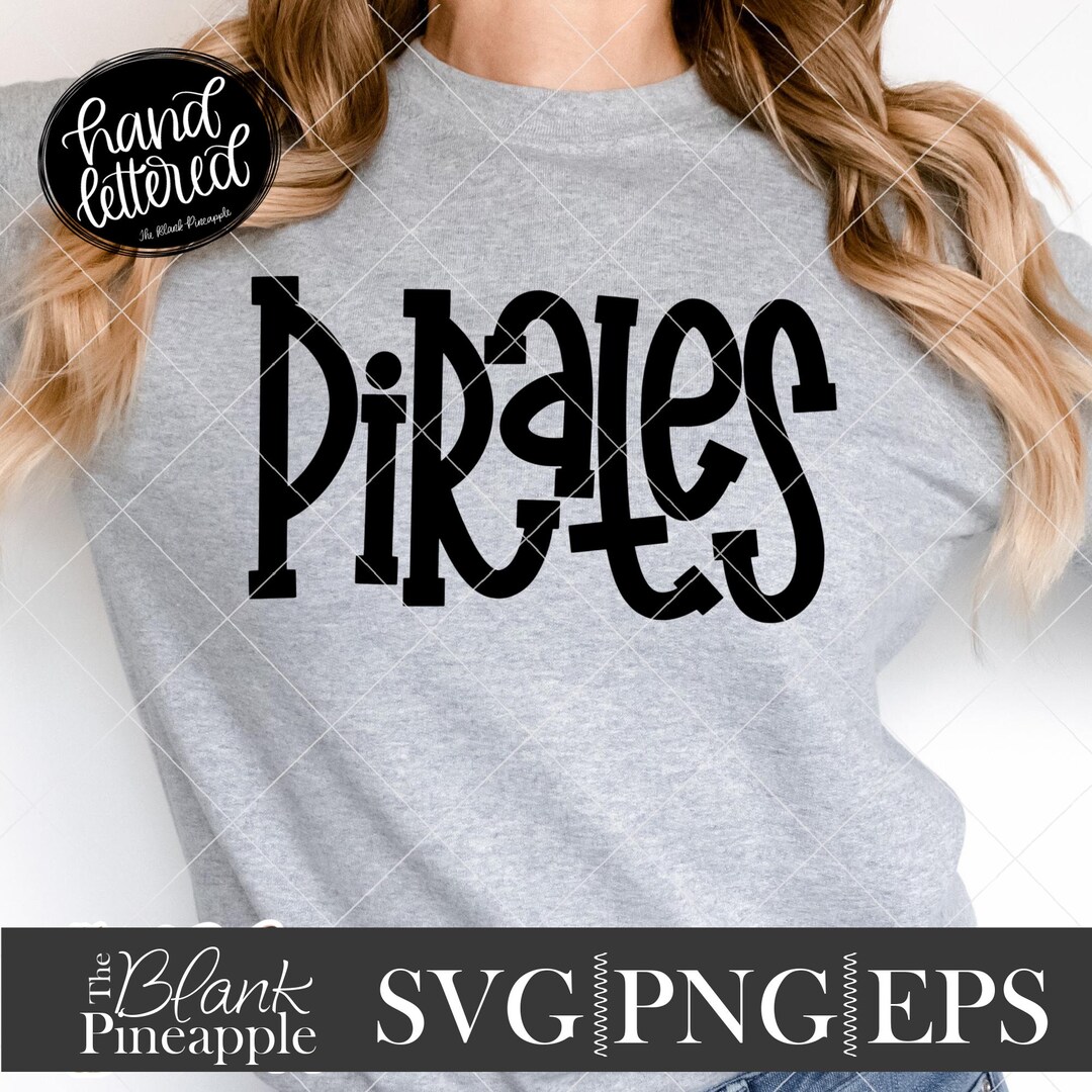 Pirates SVG Cut File, Pirates Mascot SVG, Eps, and Png Digital Download ...