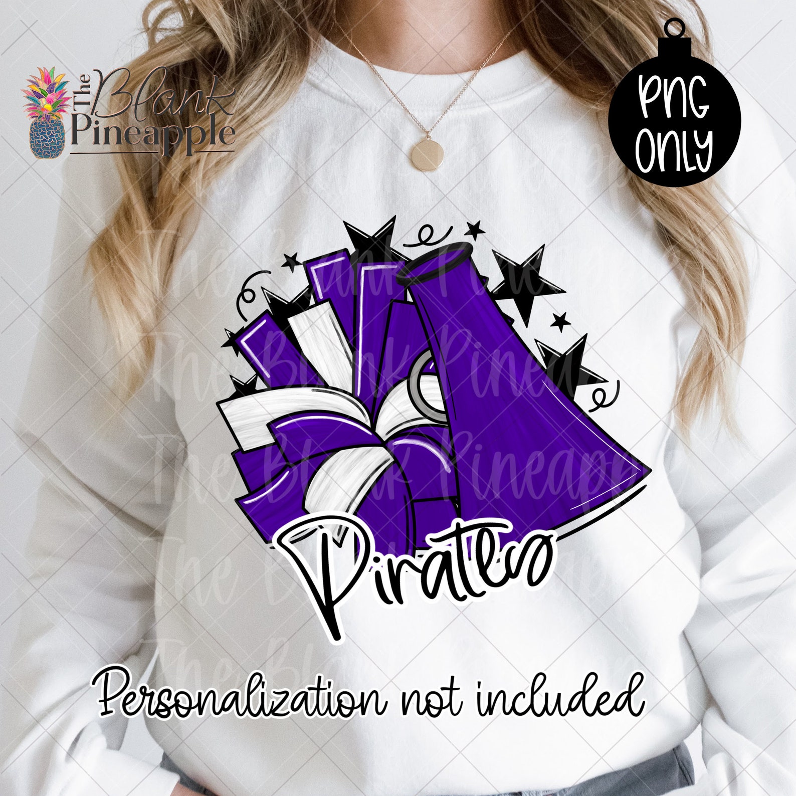 Cheerleading Design PNG, Cheer Megaphone and Pom Pom in Yellow and ...