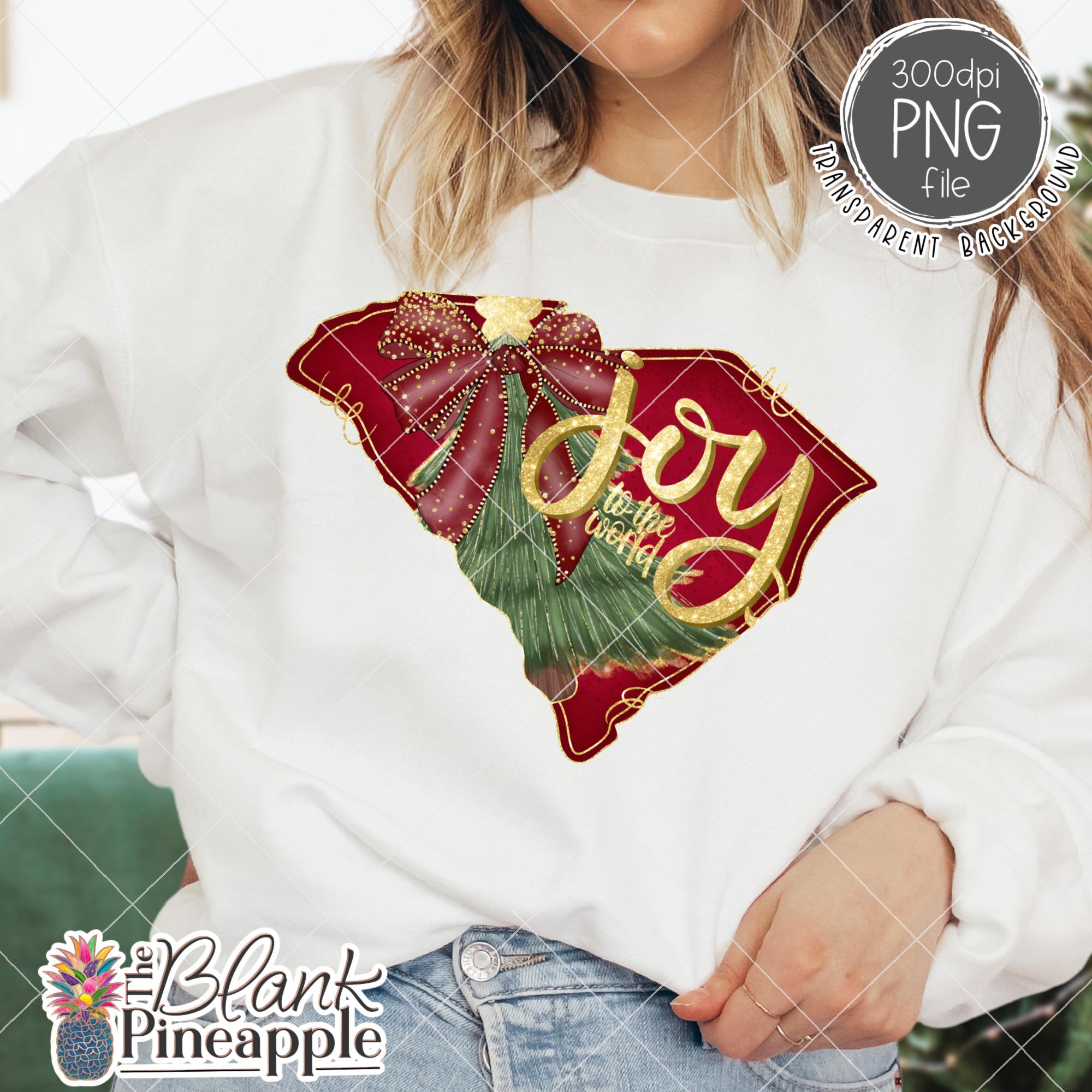 Christmas Design PNG, State South Carolina With Coquette Bow Christmas ...