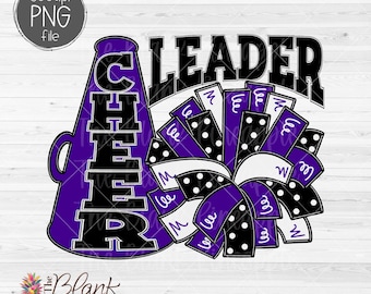 Purple Cheer Megaphone PNG Cheerleading Design Png Pom Pom Png - Etsy
