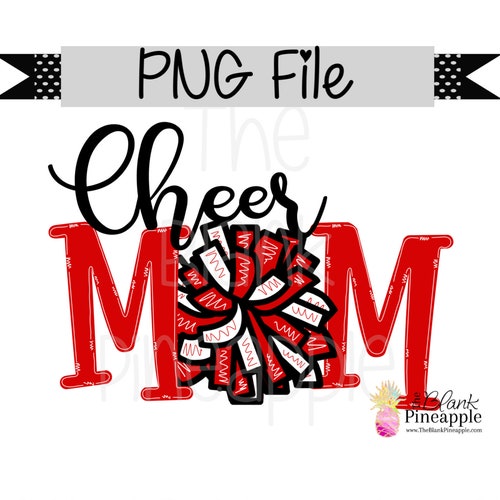 Cheer Design PNG Cheer Mom Red and White PNG 300dpi Clipart - Etsy