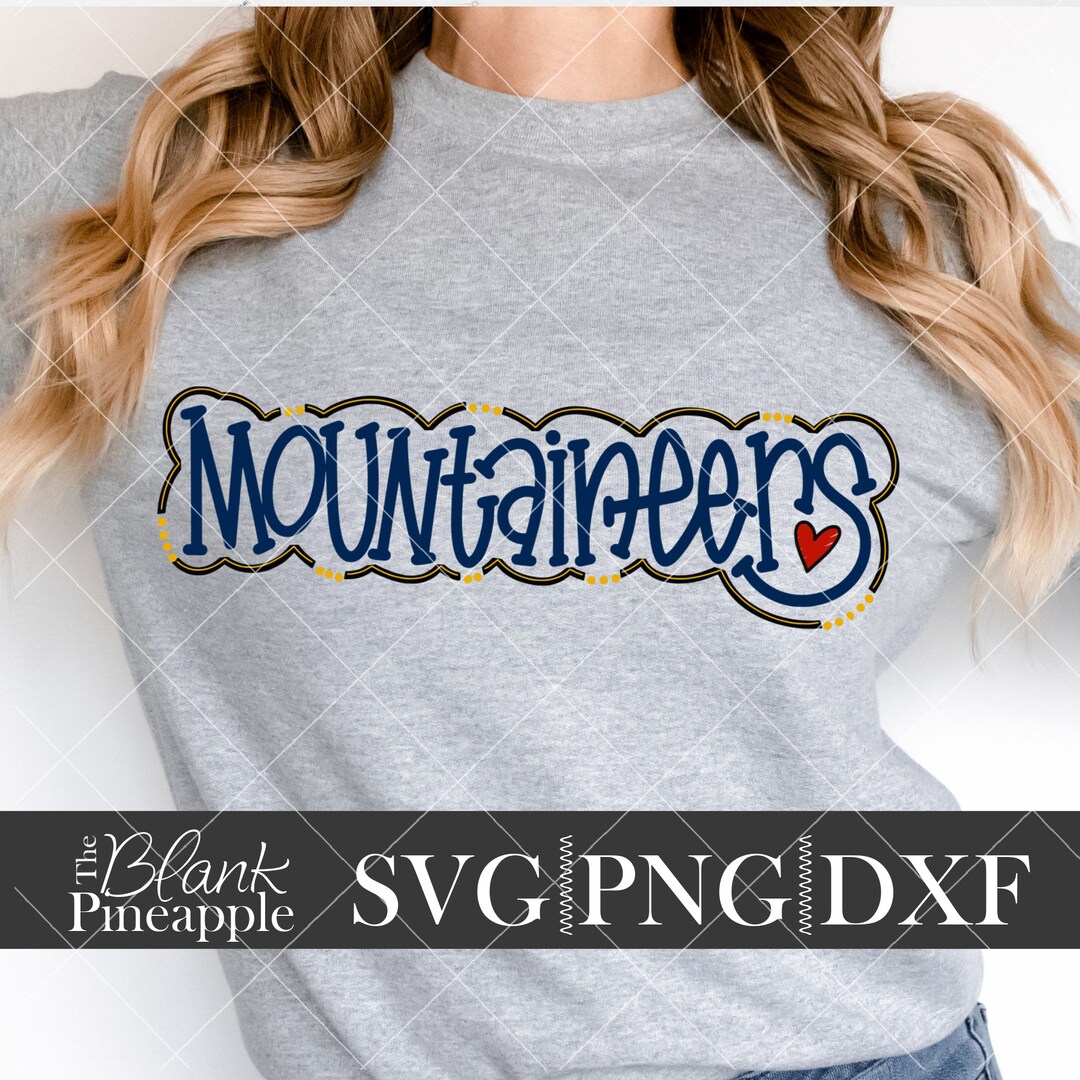 Mountaineers SVG Cut File, Mountaineers Mascot SVG, Dxf, and Png ...