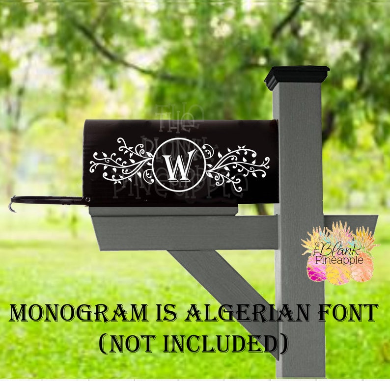 Mailbox SVG Cut File Monogram Mailbox Cut File Png Svg Eps - Etsy