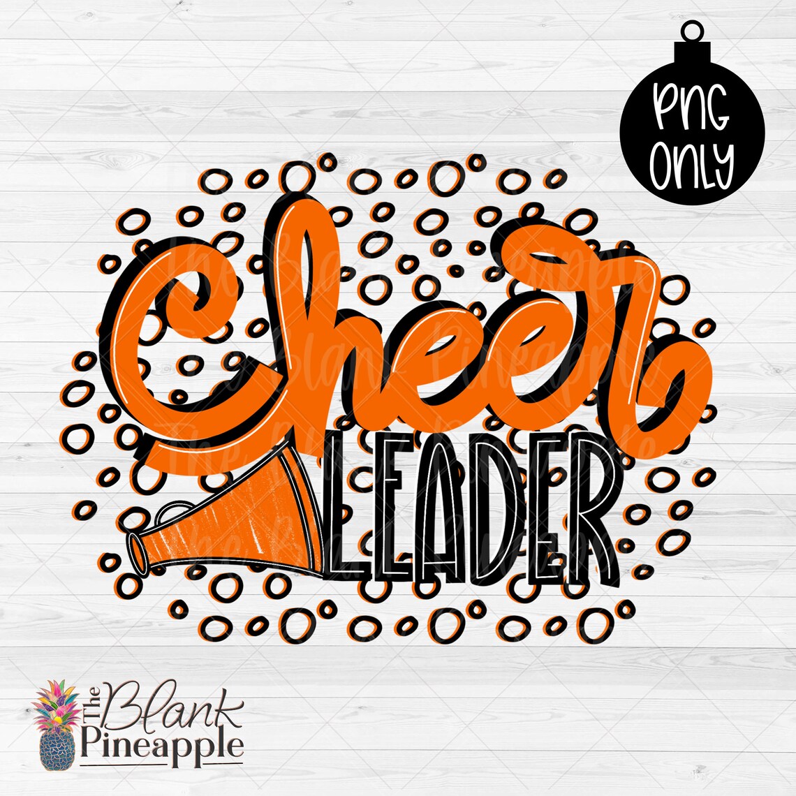 Cheer Design PNG Cheerleader Orange With Background - Etsy