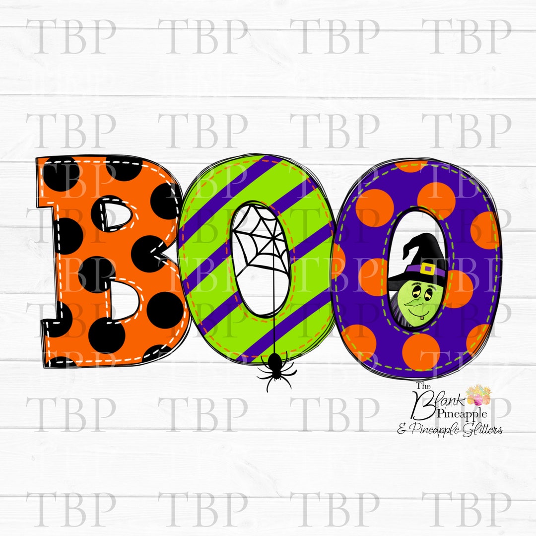 Halloween BOO PNG 300dpi Clip Art Sublimation Download Design - Etsy