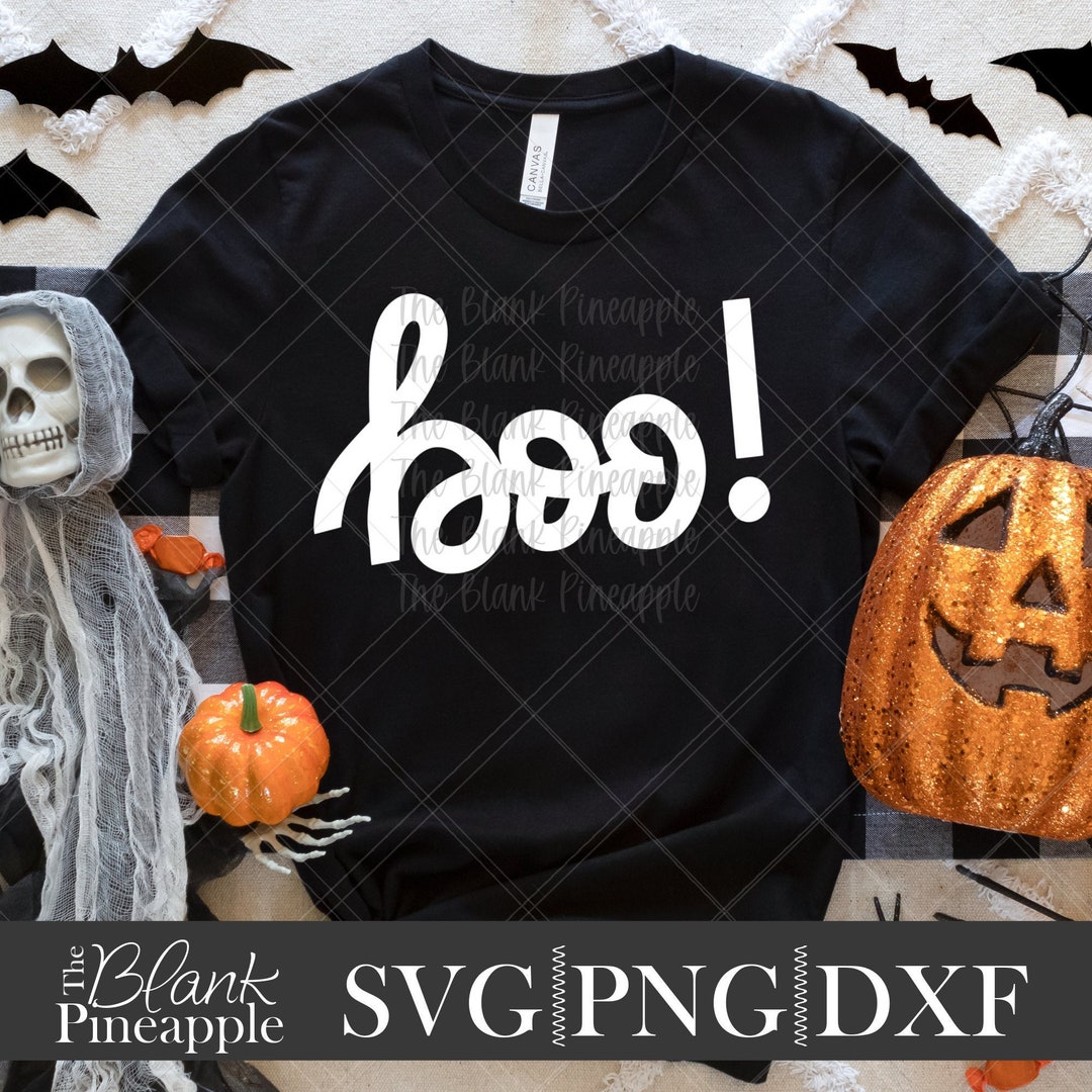 Halloween SVG Cut File, Boo! SVG, DXF, and Png Digital Download, Hand ...