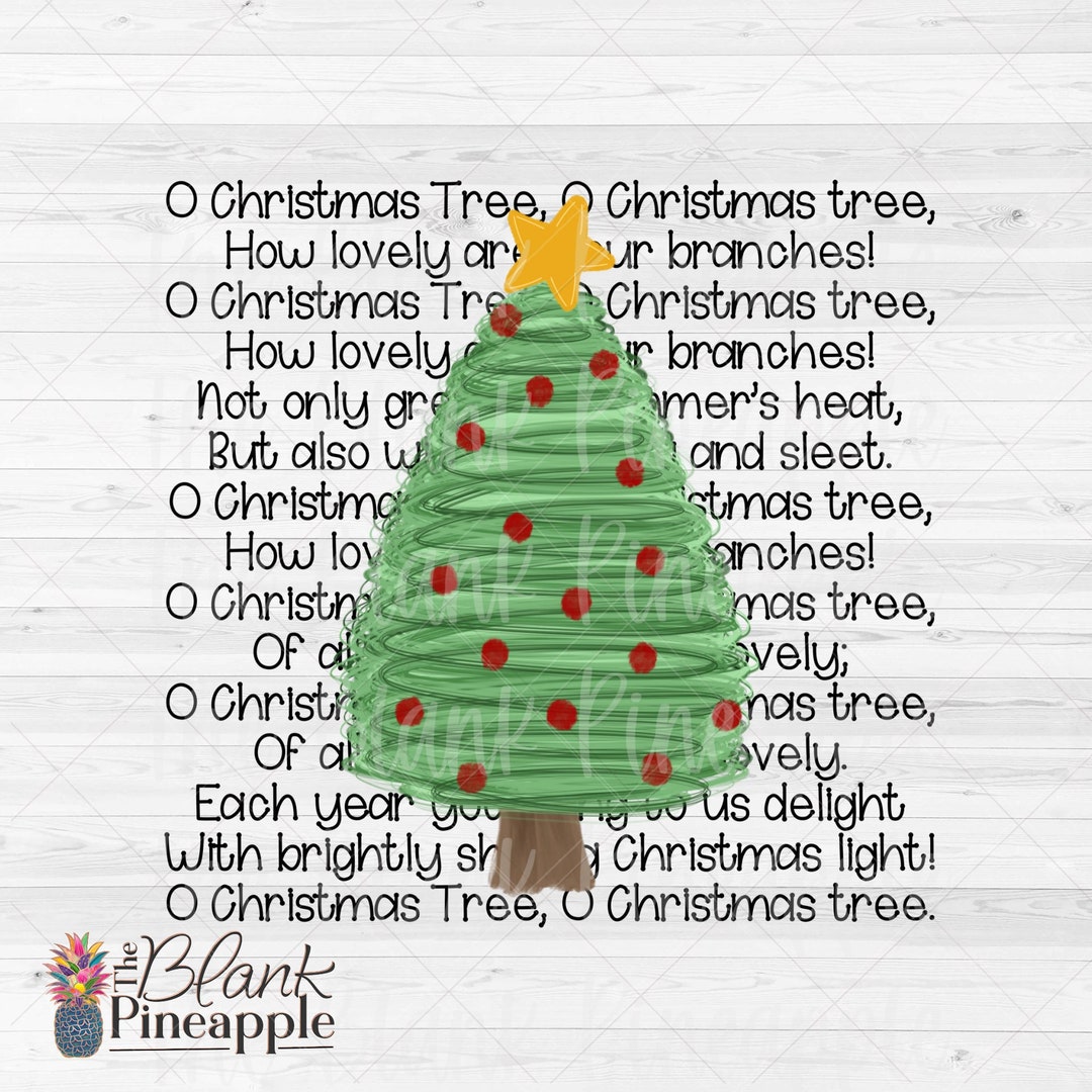 Christmas Design PNG, O Christmas Tree Lyrics PNG, Christmas ...