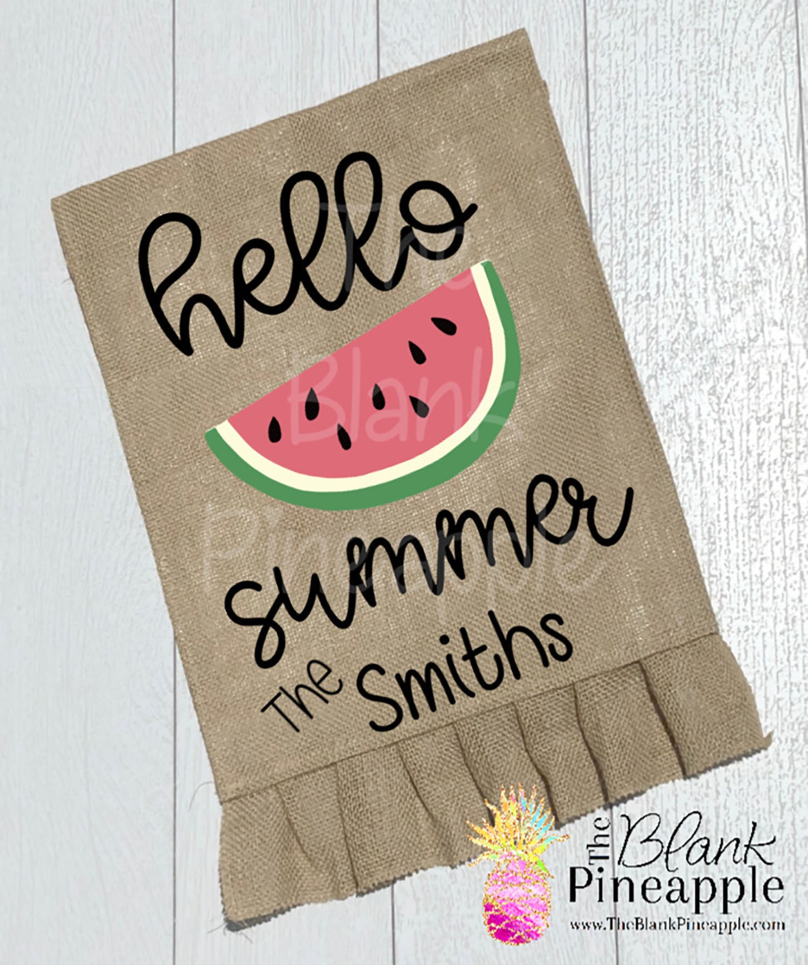 Garden Flag SVG Cut File Watermelon Hello Summer Cut File - Etsy