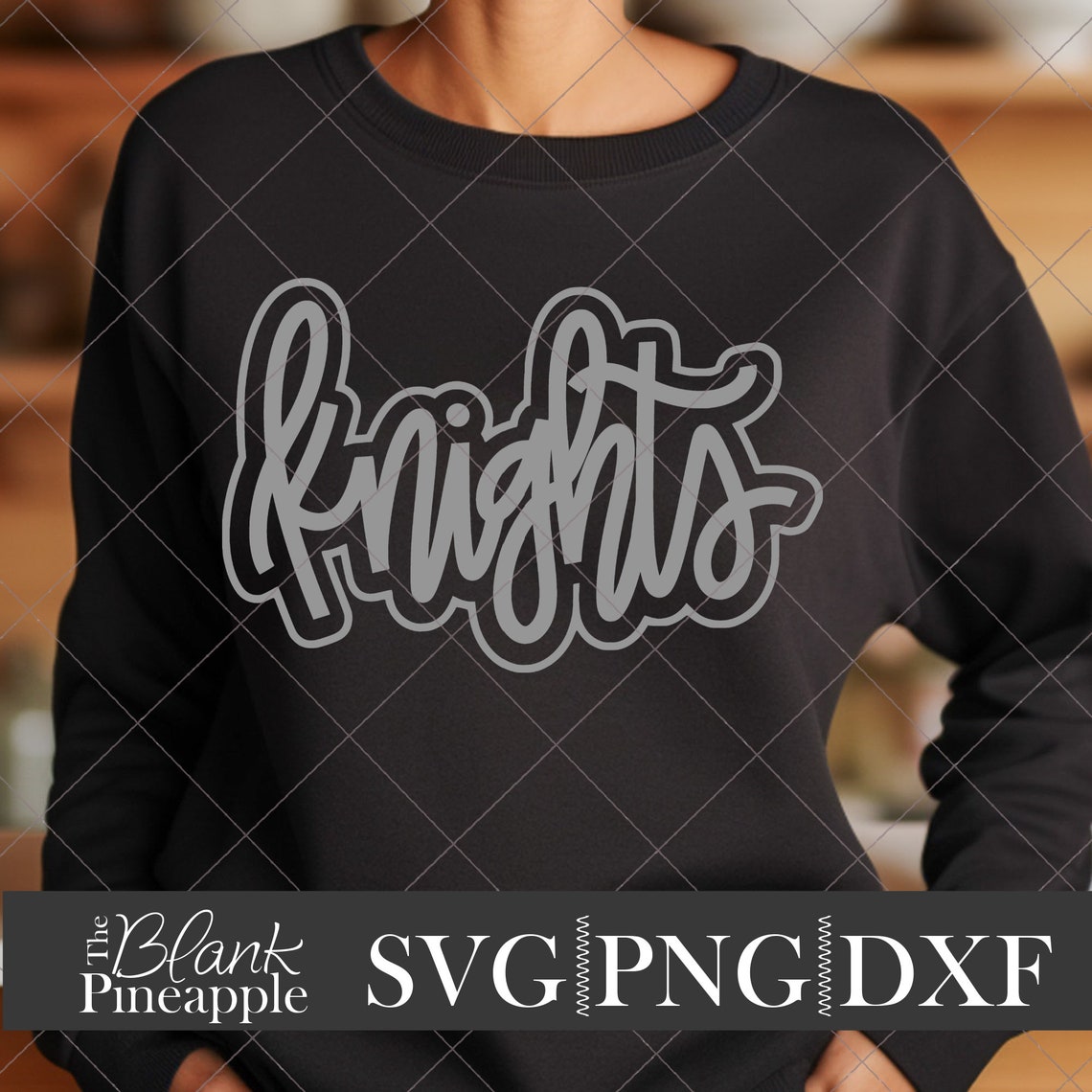 Knights SVG Cut File, Outlined Knights Mascot SVG, Dxf, and Png Digital ...
