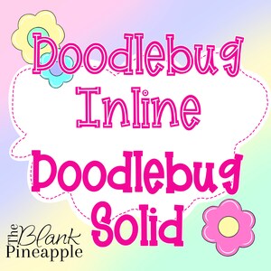 Doodlebug Font Duo in OTF and TTF Format. Handwritten Font. Inline Font ...
