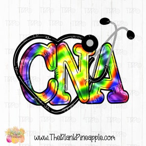 CNA Certified Nursing Assistant Stethoscope Tie Dye Pattern PNG 300dpi ...