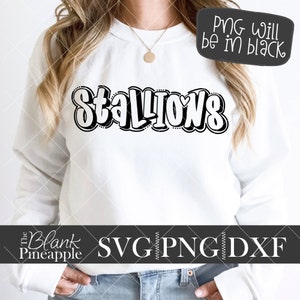 Stallions SVG Cut File, Stallions Mascot SVG, Dxf, and Png Digital ...