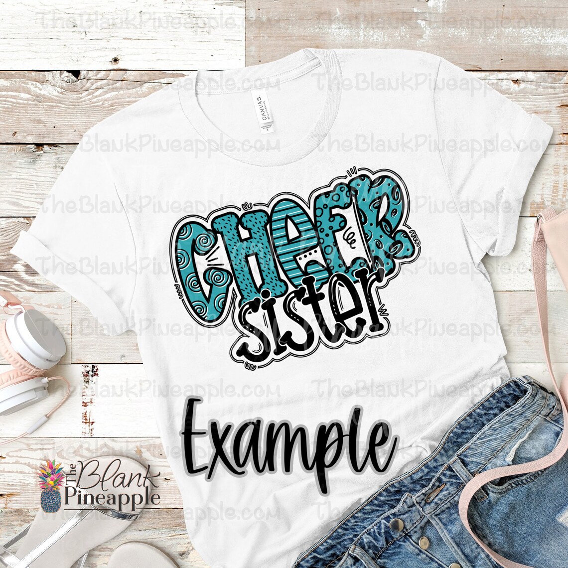 Cheer Design PNG Doodle Cheer Sister in Royal Blue PNG Cheer - Etsy