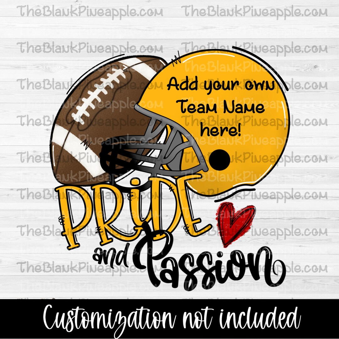 Football Design PNG, Yellow Gold Football Design, Pride and Passion ...