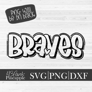Braves SVG Cut File, Braves Mascot SVG, Dxf, and Png Digital Download ...