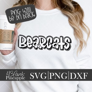 Bearcats SVG Cut File, Bearcats Mascot SVG, Dxf, and Png Digital ...