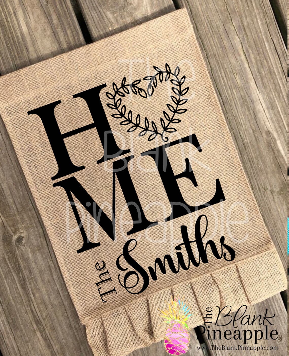 Garden Flag SVG Cut File Home With Heart Wreath Cut File Png - Etsy