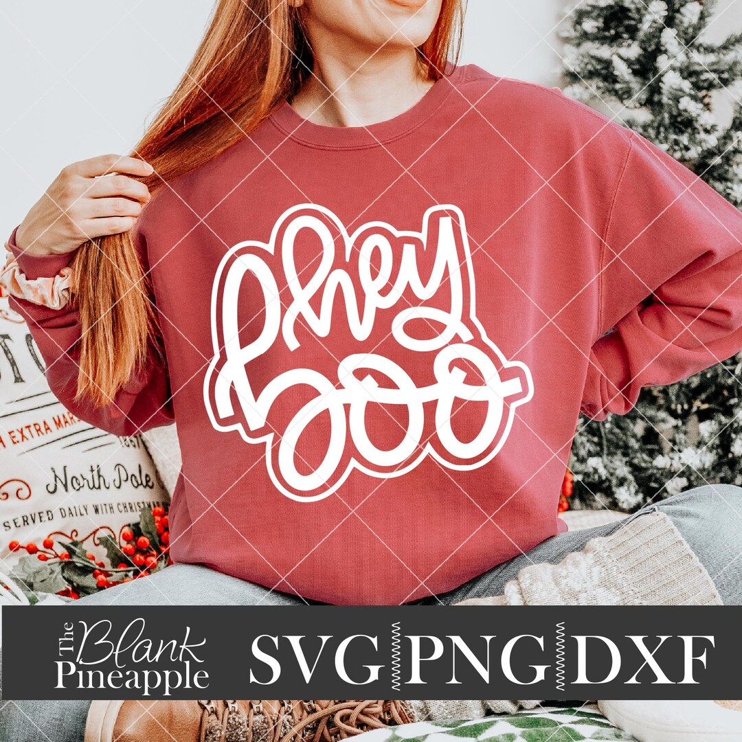 Halloween SVG Cut File, Hey Boo SVG, DXF, and Png Digital Download ...