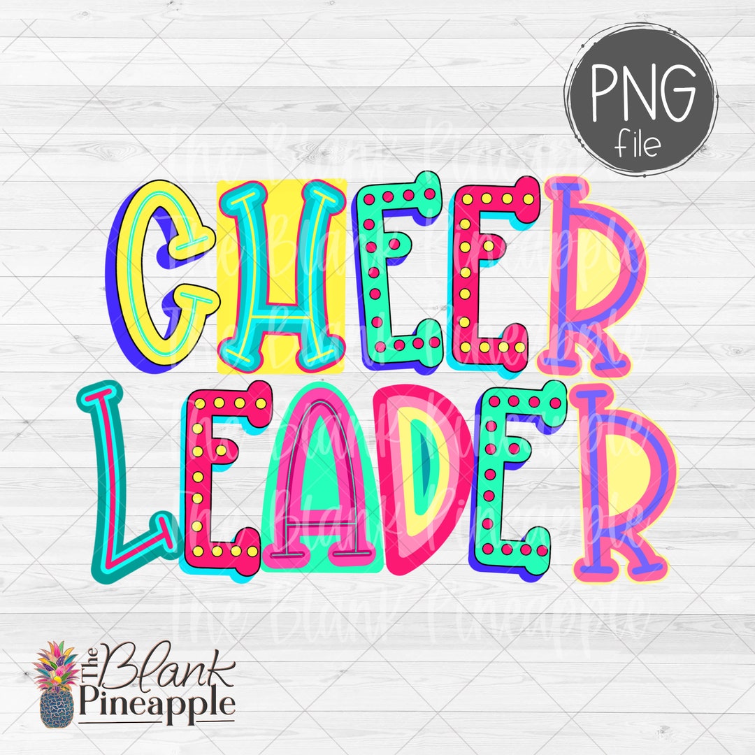 Cheer Design PNG, Colorful Cheerleader PNG, Cheer Sublimation Design ...