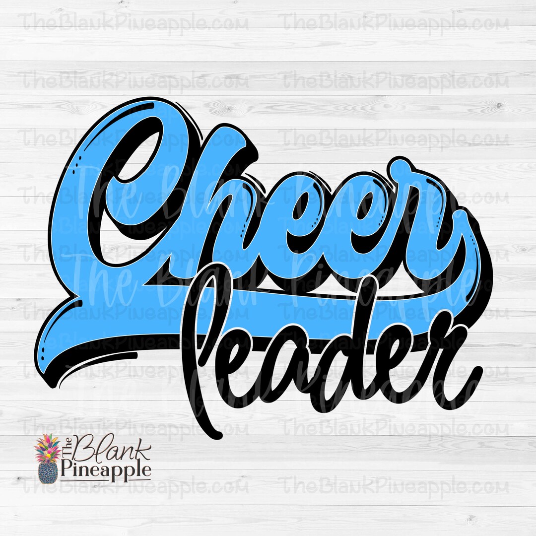 Cheer Design PNG, Cheerleader Swash in Light Blue, Cheerleading ...
