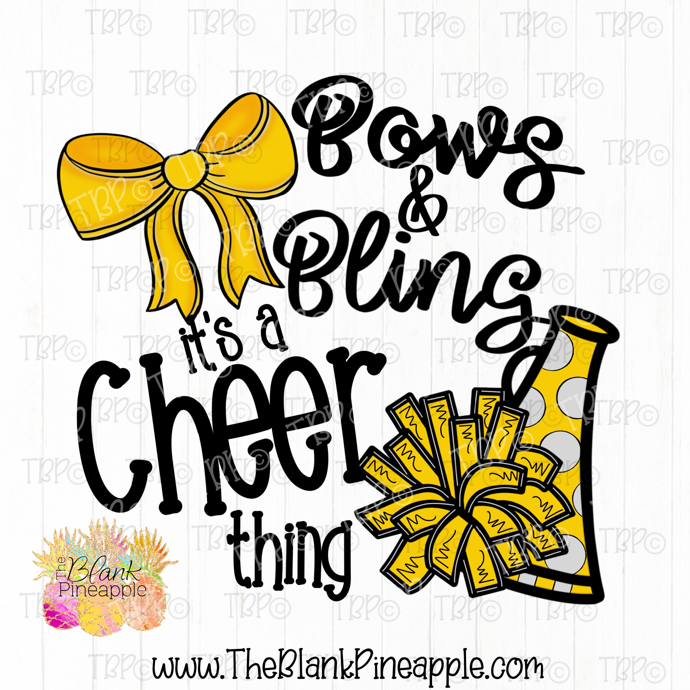 Gold Cheer Bow Clipart
