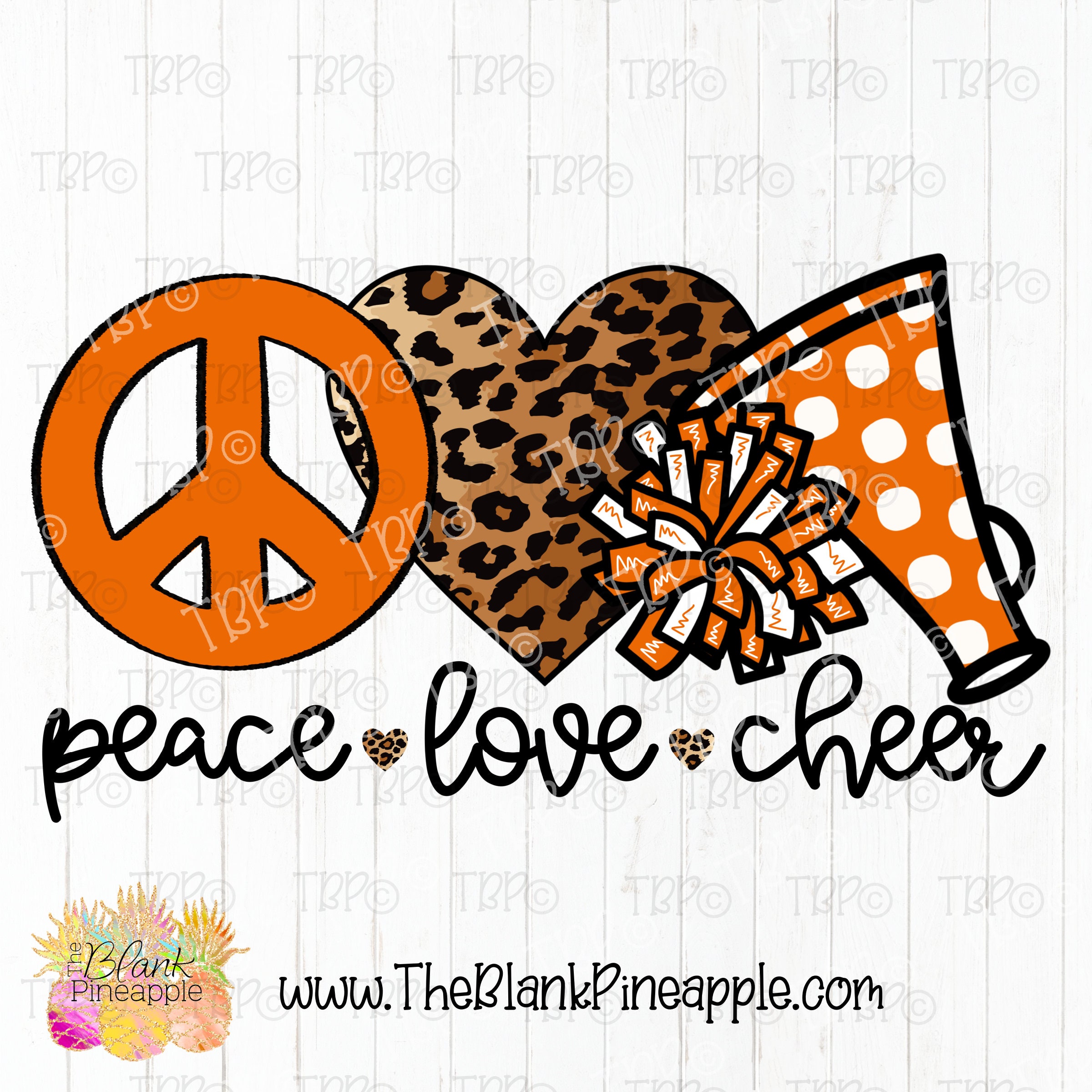 Peace Love Cheer Svg