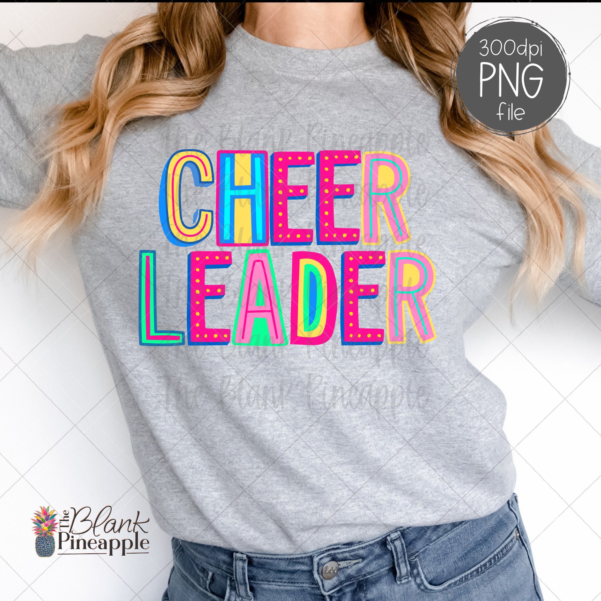 Cheer Design PNG, Colorful Font Cheerleader PNG, Cheer Sublimation ...