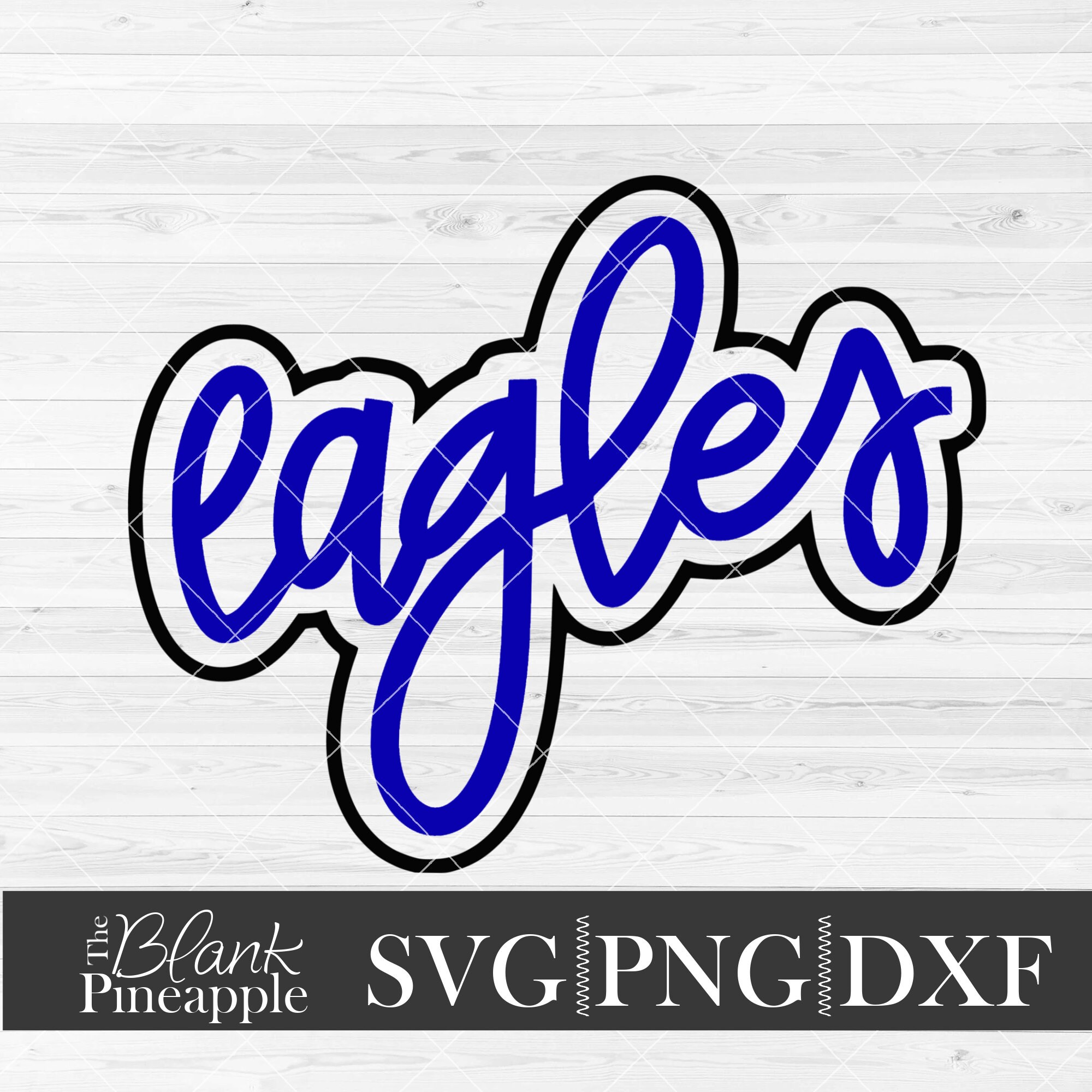 Eagles SVG Cut File, Outlined Eagles Mascot SVG, Dxf, and Png Digital ...