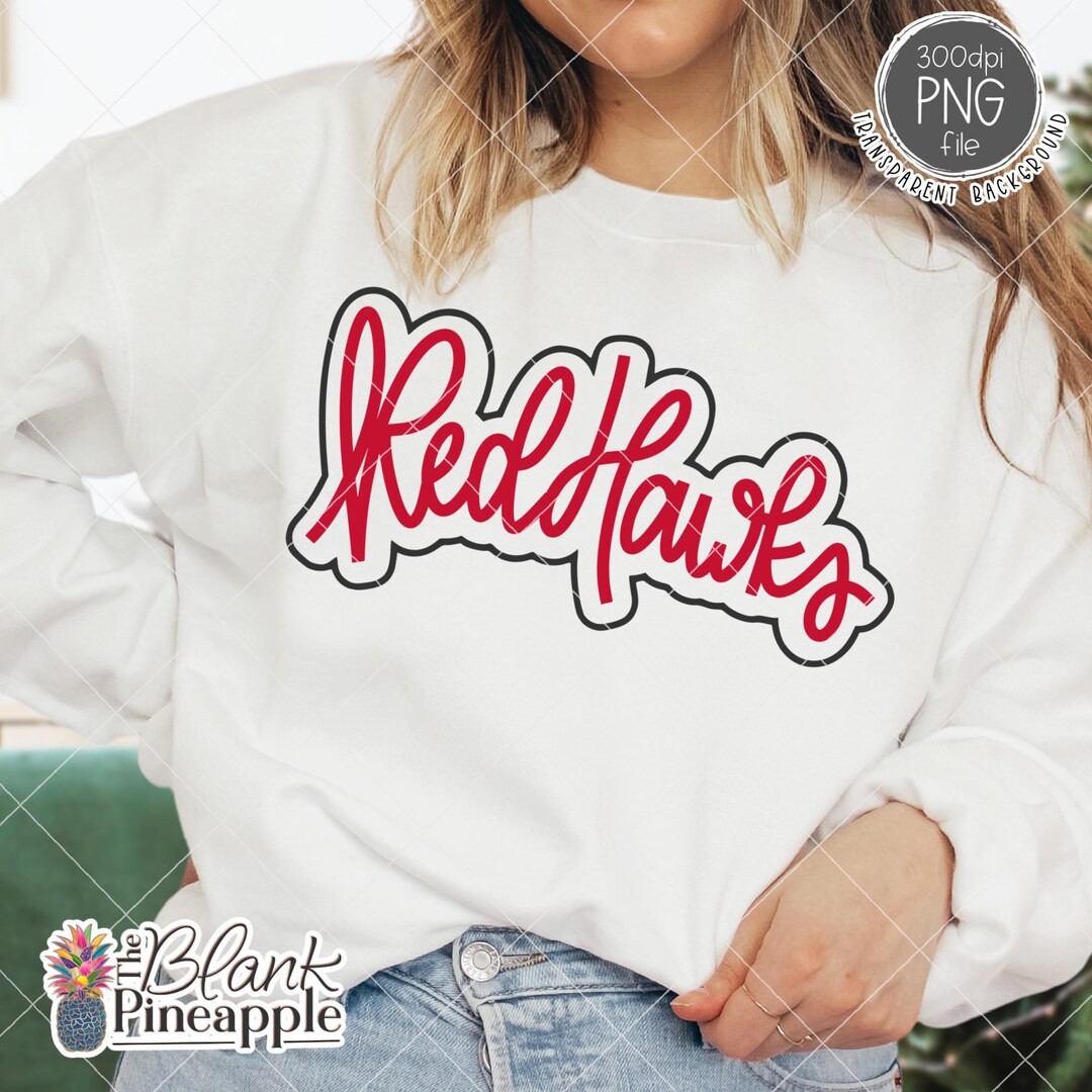 Redhawks SVG Cut File, Outlined Redhawks Mascot SVG, Dxf, and Png ...