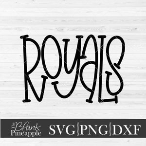 Royals SVG Cut File, Royals Mascot SVG, Dxf, and Png Digital Download ...