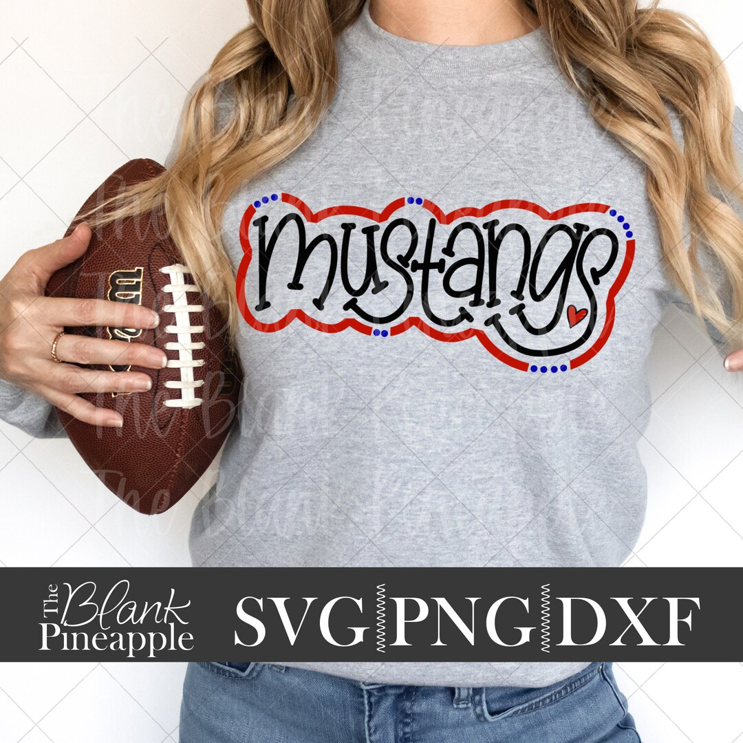 Mustangs SVG Cut File Mustangs Mascot SVG Dxf and Png - Etsy