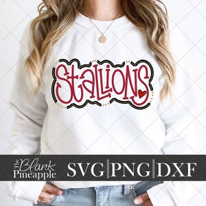 Stallions SVG Cut File, Stallions Mascot SVG, Dxf, and Png Digital ...