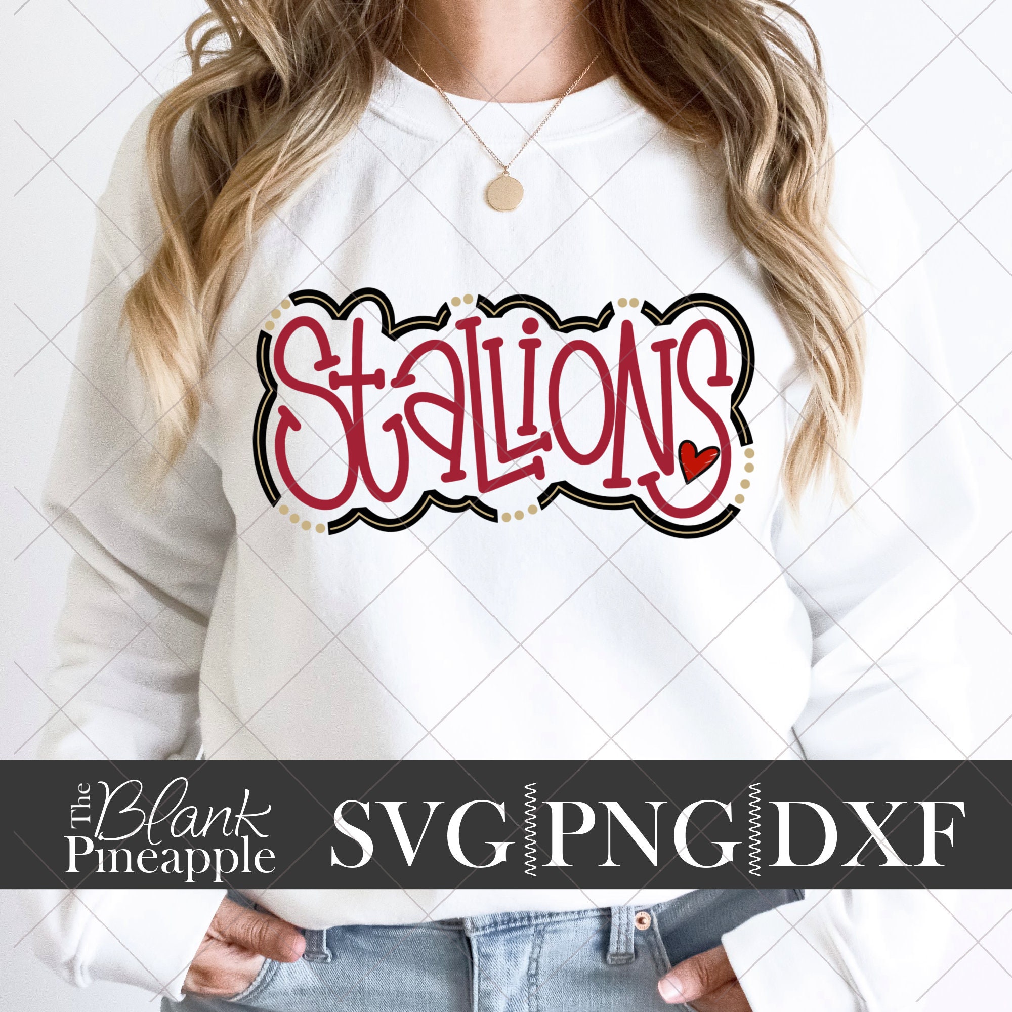 Stallions SVG Cut File, Stallions Mascot SVG, Dxf, and Png Digital ...
