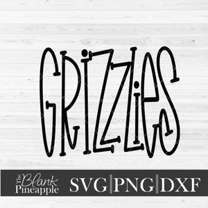 Grizzlies SVG Cut File, Grizzlies Mascot SVG, Dxf, and Png Digital ...