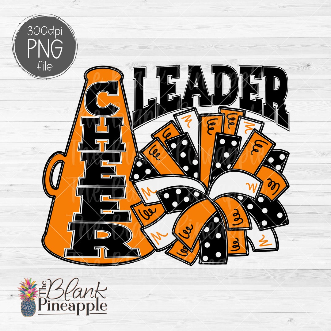 Cheer Design PNG, Cheerleader Pom Pom and Megaphone PNG Design in ...