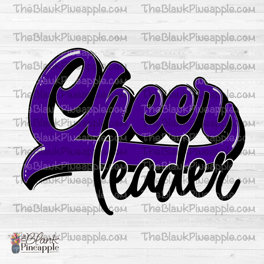 Cheer Design PNG, Cheerleader Swash in Purple, Cheerleading Sublimation ...