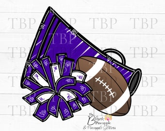 Purple Cheer Megaphone PNG Cheerleading Design Png Pom Pom Png - Etsy