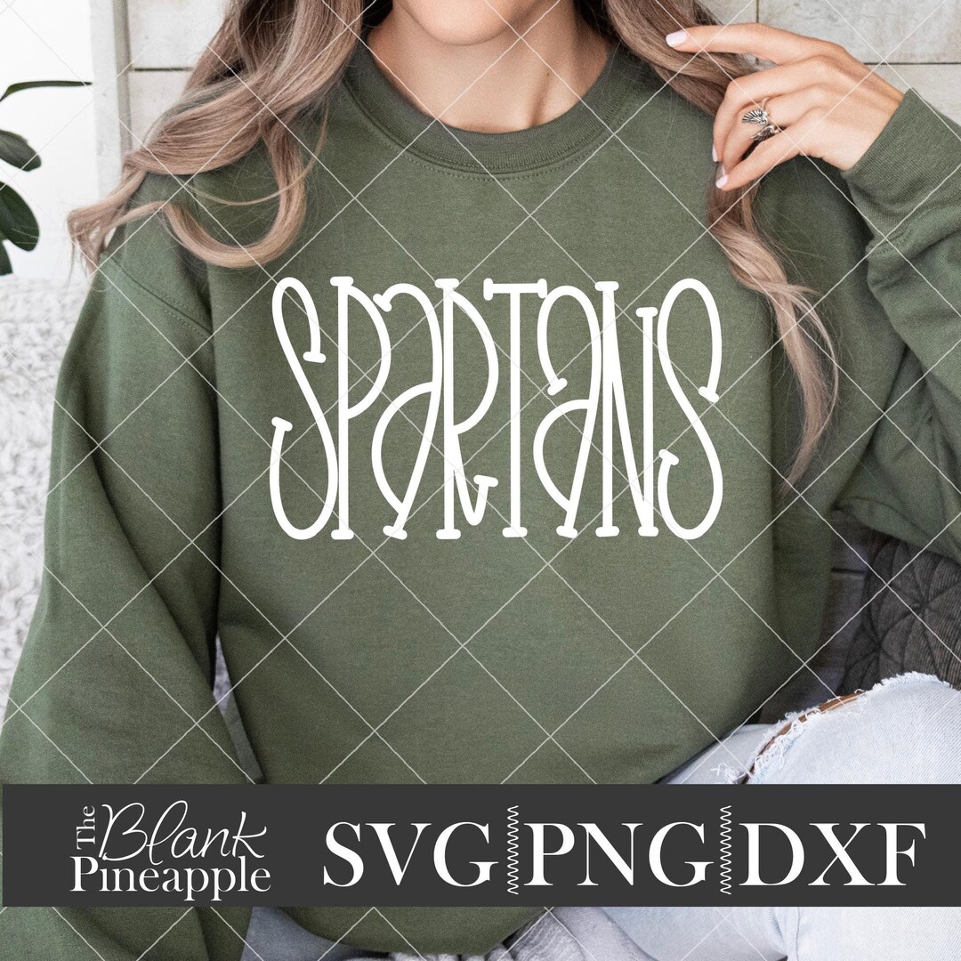 Spartans SVG Cut File, Spartans Mascot SVG, Dxf, and Png Digital ...