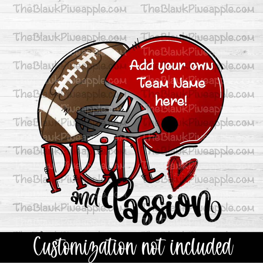 Football Design PNG, Red Football Design, Pride and Passion ...