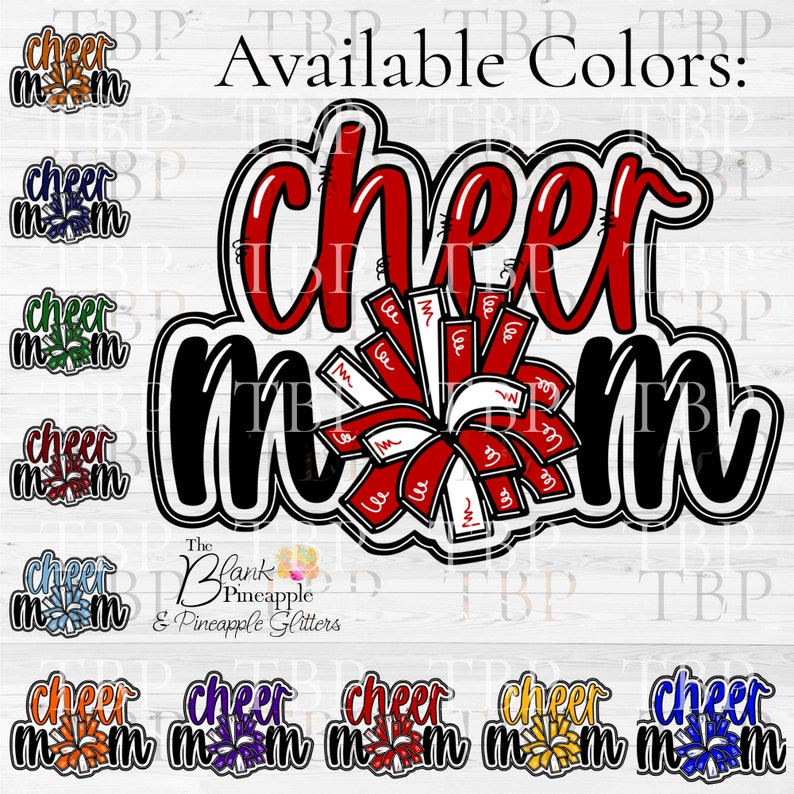 Cheer Design PNG Dark Green Cheer Mom Design Cheerleading - Etsy