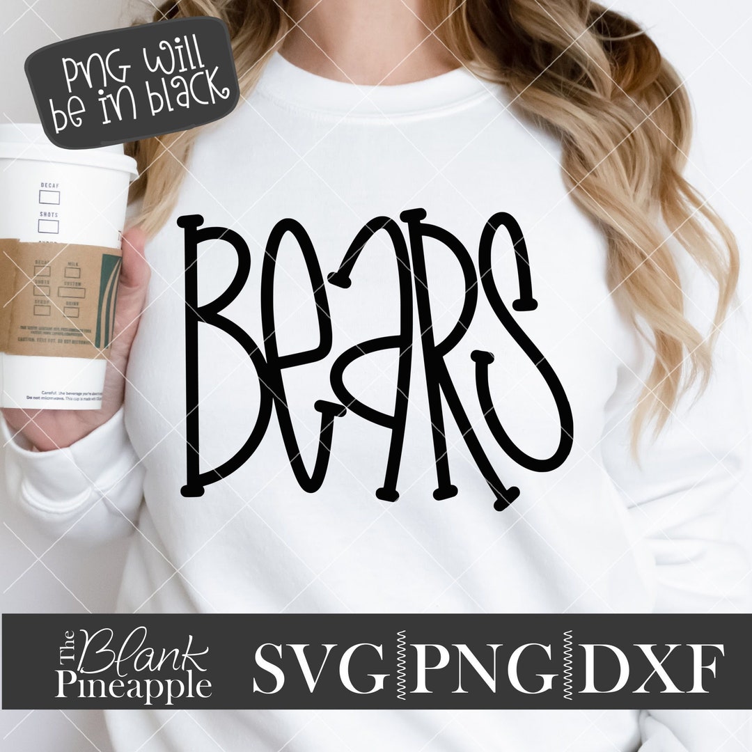 Bears SVG Cut File, Bears Mascot SVG, Dxf, and Png Digital Download ...