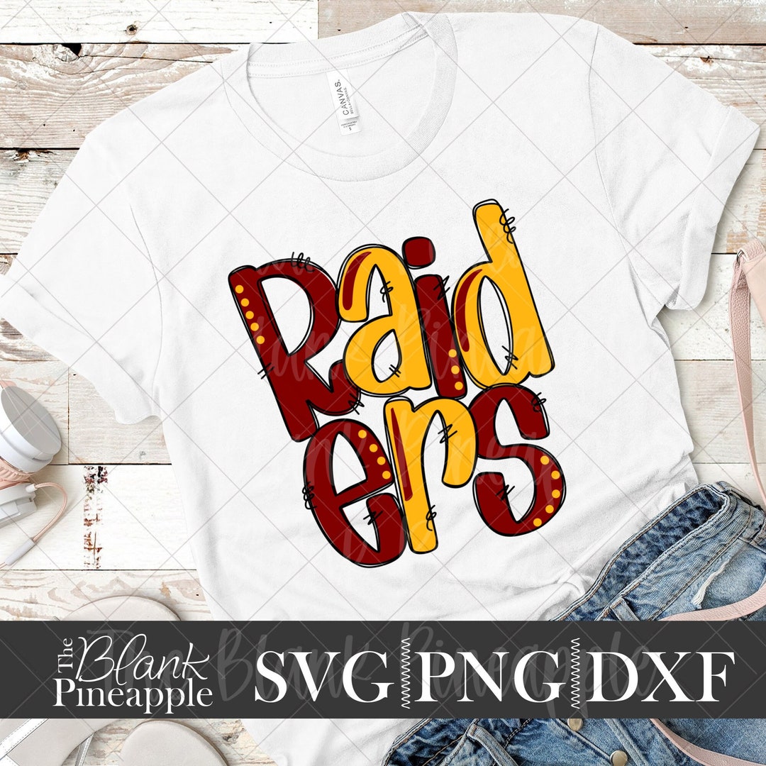 Raiders SVG Cut File, Raiders Doodle SVG, Dxf, and Png Digital Download ...
