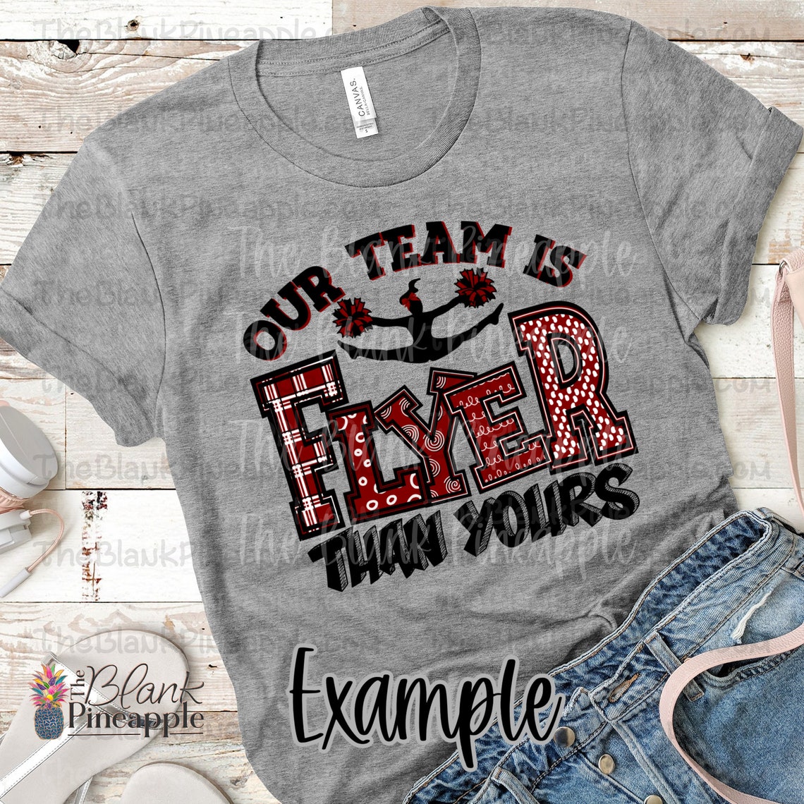 Cheer Design PNG Cheer Our Team is Flyer Than Yours in Orange - Etsy