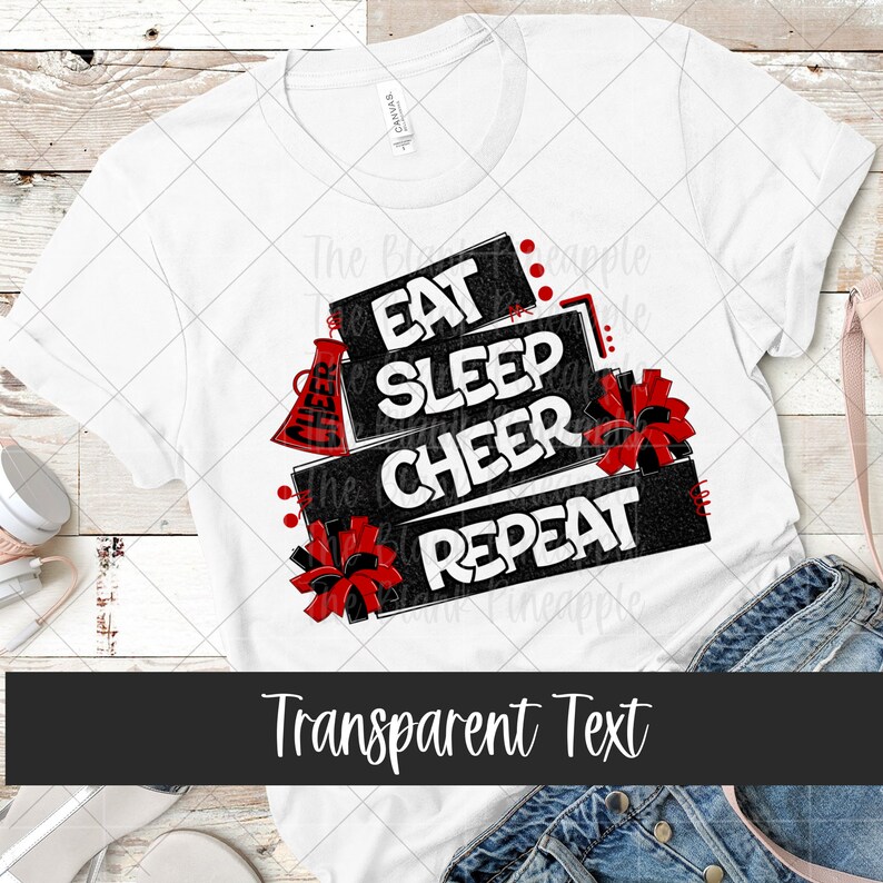 Cheer Design PNG Eat Sleep Cheer Repeat in Royal Blue Cheer - Etsy