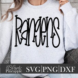 Rangers SVG Cut File, Rangers Mascot SVG, Dxf, and Png Digital Download ...